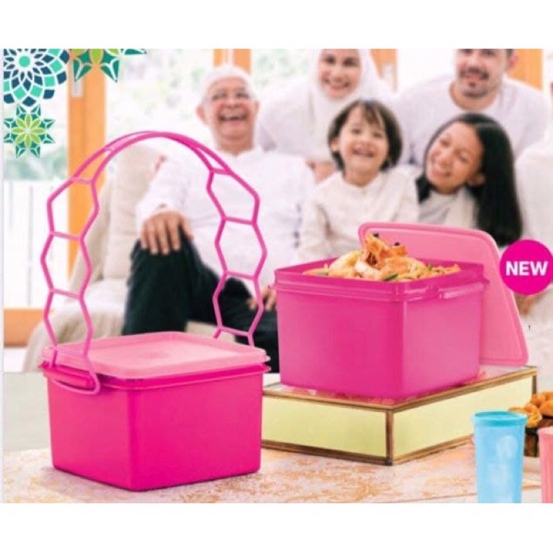 Tupperware Double Deep with Cariolier Set (Pink) | Shopee Malaysia
