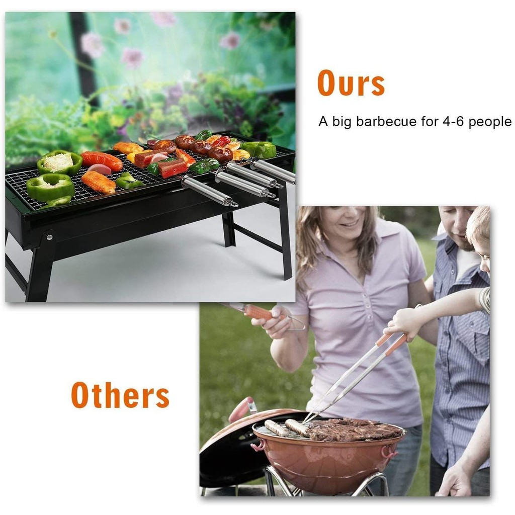 🔷ATAS🔷 BBQ 60cm charcoal camping bbq grill outdoor barbeque set portable bbq outdoor picnic camp ...