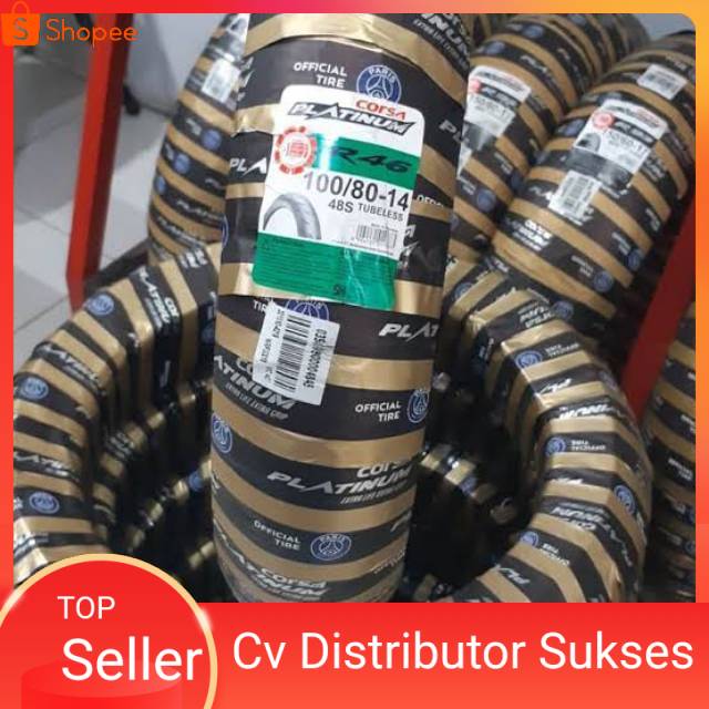Pair Of Corsa R46 80 / 80 & 100 / 80-14 Softcompond Tire Tublles Road ...