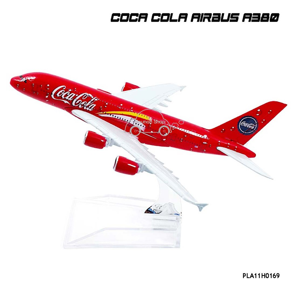 Airplane Model COCA COLA AIRBUS A380 (16 cm) Aircraft With Display ...