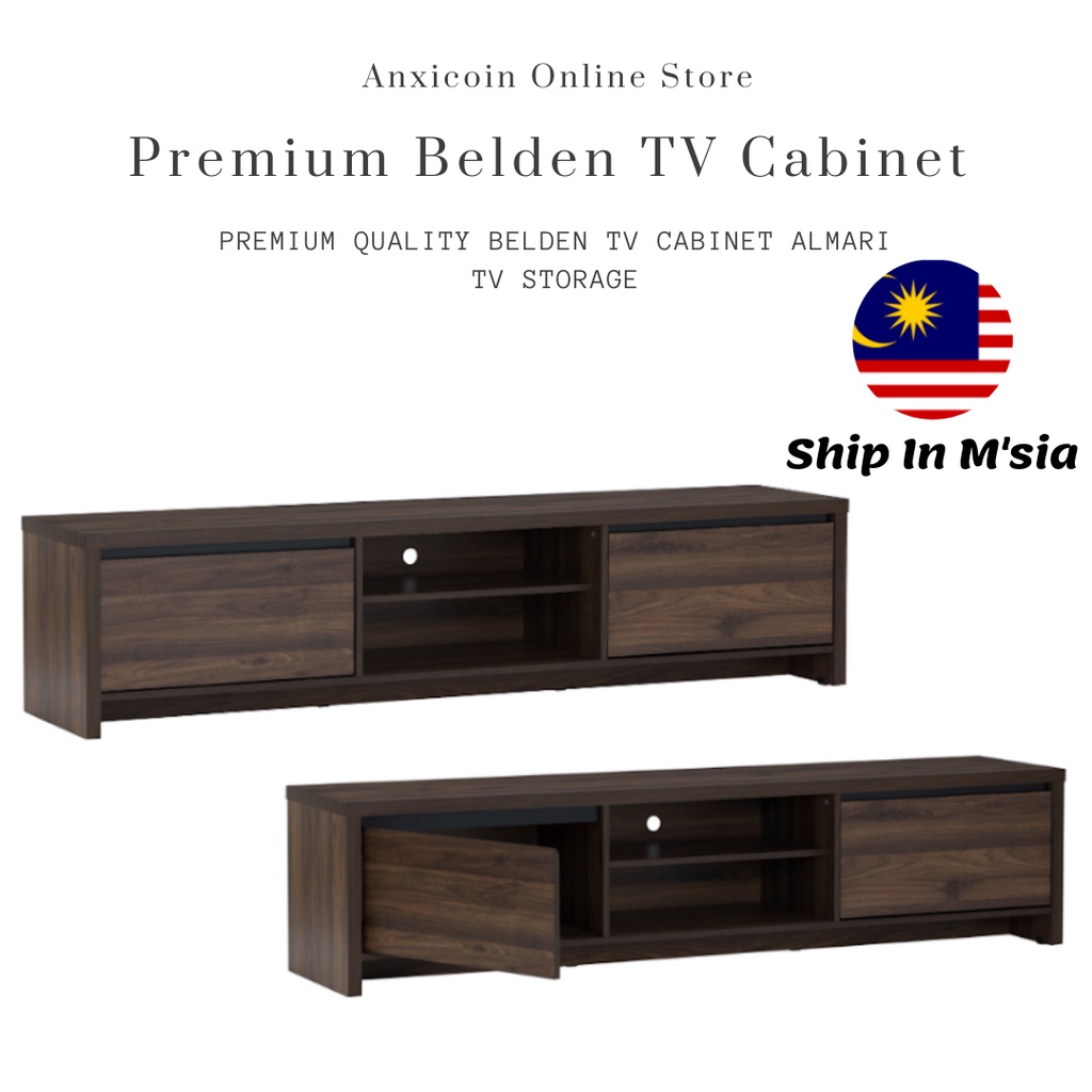 AXC BELDEN 1.8M 6 Feet TV Cabinet / Modern Wood TV Cabinet Cupboard ...