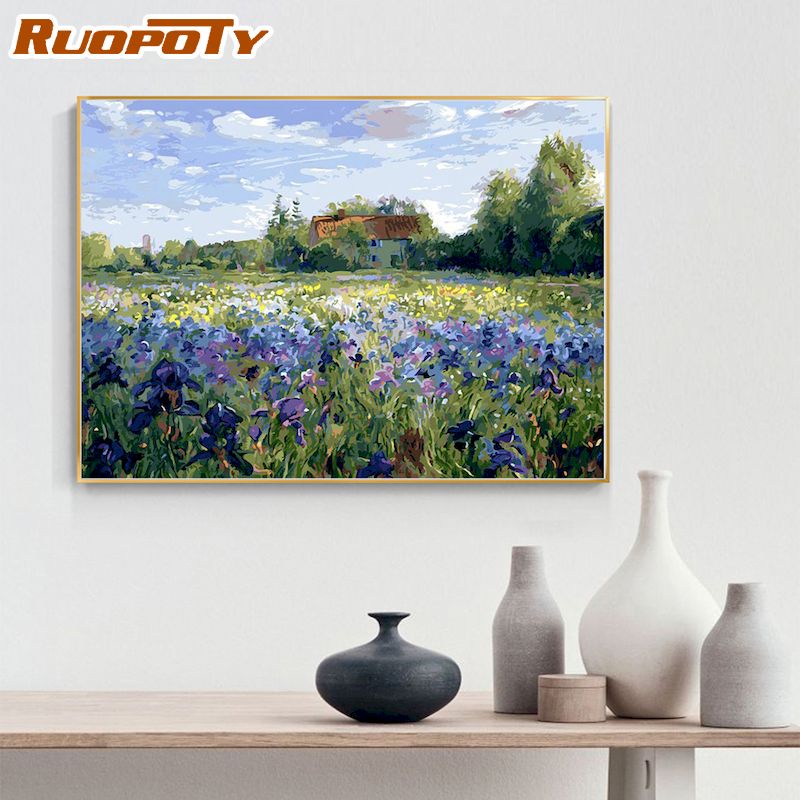 Ruopoty Paint By Number Landscape 40x50cm Painting Kit Hanging Picture ...