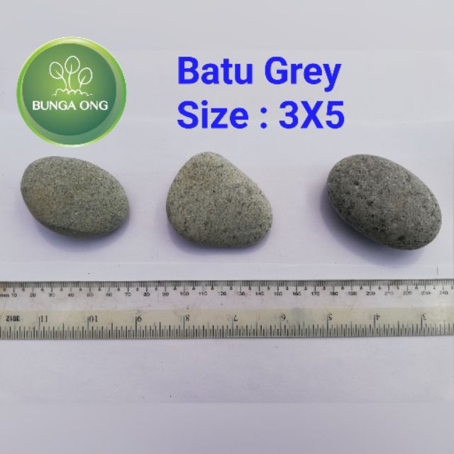 Batu Hiasan Kelabu Deco Landskap Size 3X5 (1Kg)/ Pebbles Stone Grey ...