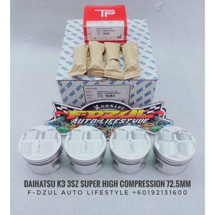 Piston ART High Compression Daihatsu K3 3SZ Myvi Alza 72MM 72.5MM ...