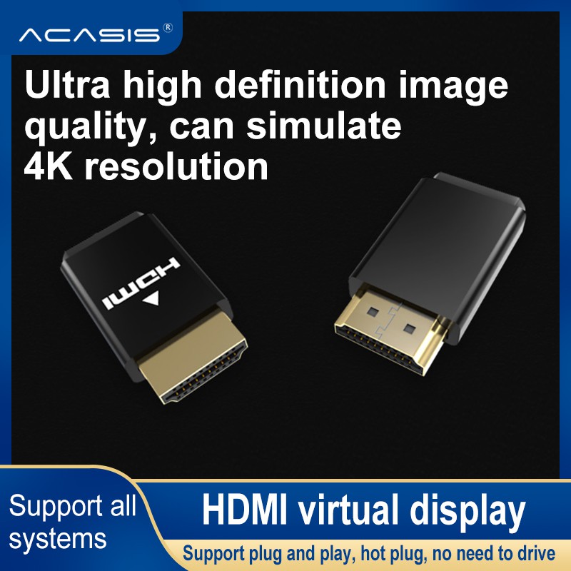 ACASIS Virtual Display Adapter HDMI Dummy Plug 4K | Shopee Malaysia