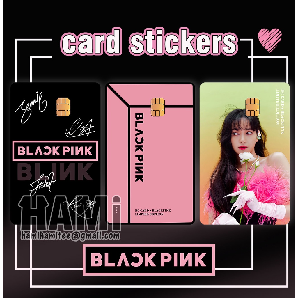 BLACKPINK CARD STICKER (VER 01)- BC CARD BLINK CARD STICKER - KPOP ...