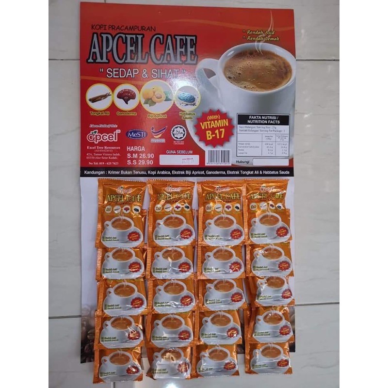 APCEL CAFE kopi kesihatan 💯 ORIGINAL with Free 🎁 | Shopee Malaysia