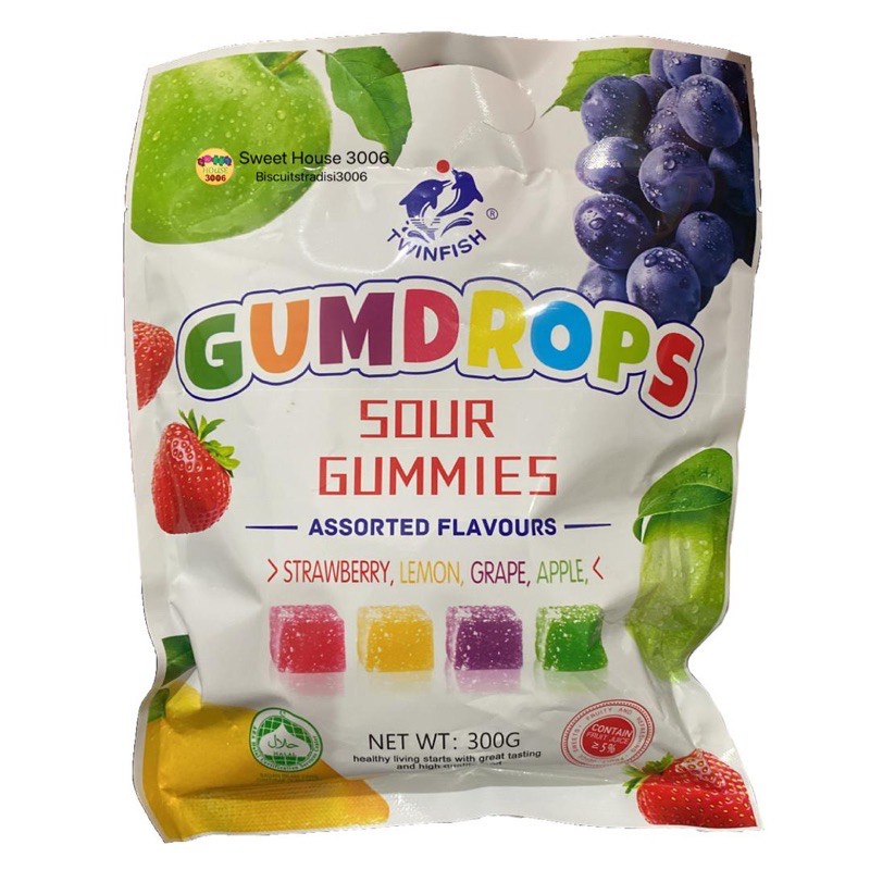 Twinfish Gumdrops Sour Gummies 300g (Halal) | Shopee Malaysia