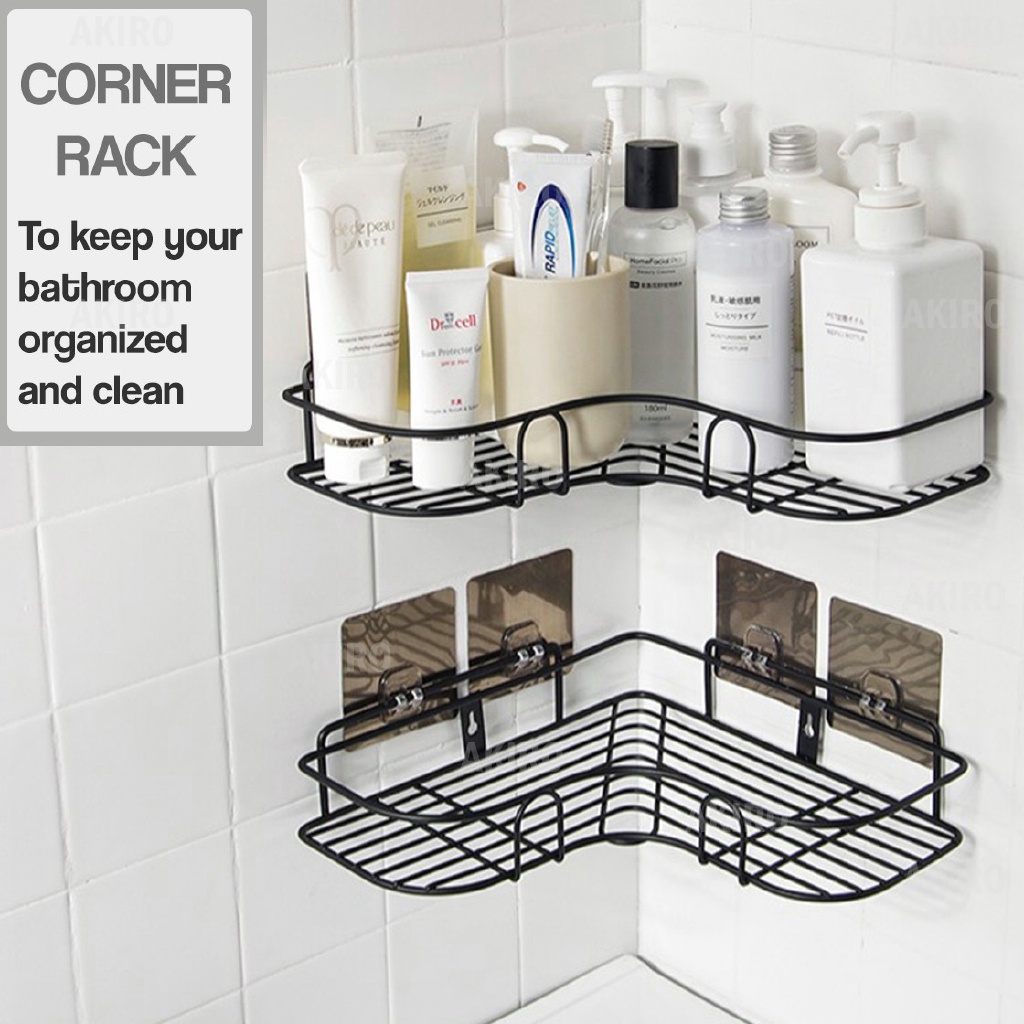 Bathroom triangle rack Bathroom Corner Shelves Bathroom Corner Storage ...