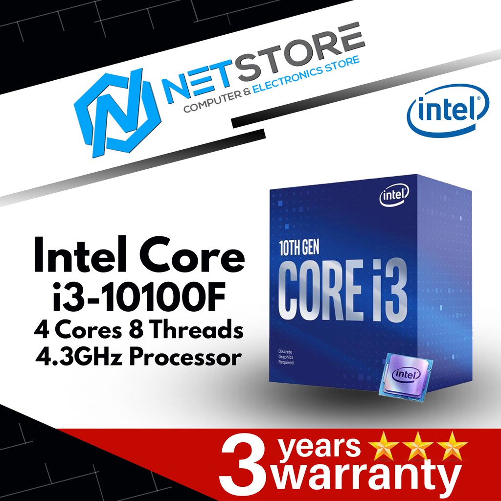 INTEL CORE I3-10100F PROCESSOR 10TH GEN (6M CACHE, UP TO 4.30GHz) - BX8070110100F | Shopee Malaysia