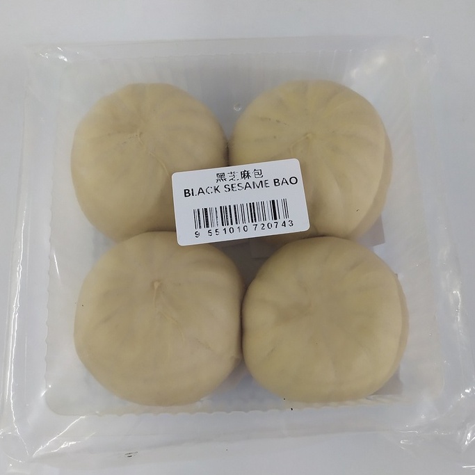 [Dim Sum] Black Sesame Bao 黑芝麻包 (4pcs/pkt) | Shopee Malaysia