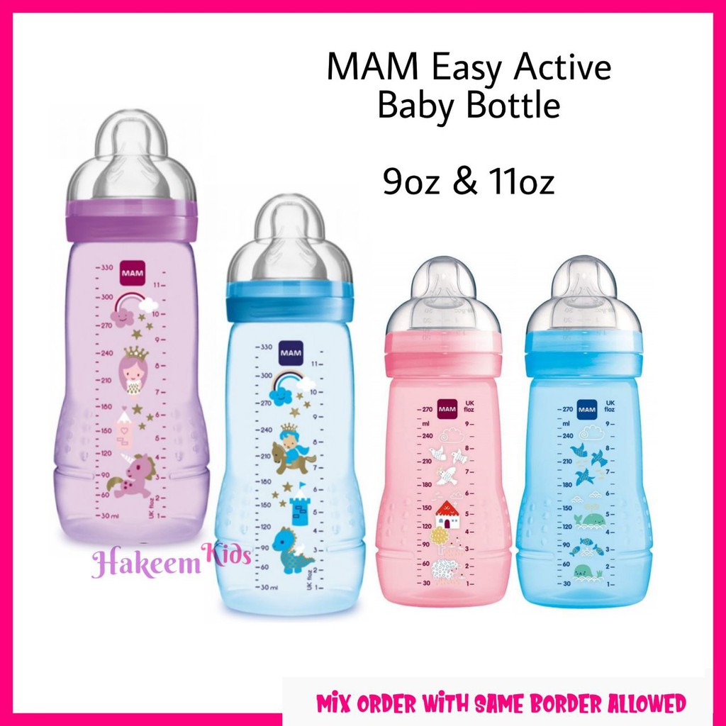 (STOCK W) FEEDING BOTTLE MAM 9OZ 11OZ BOTOL SUSU KIDS (BABY MILK BOTTLE ...