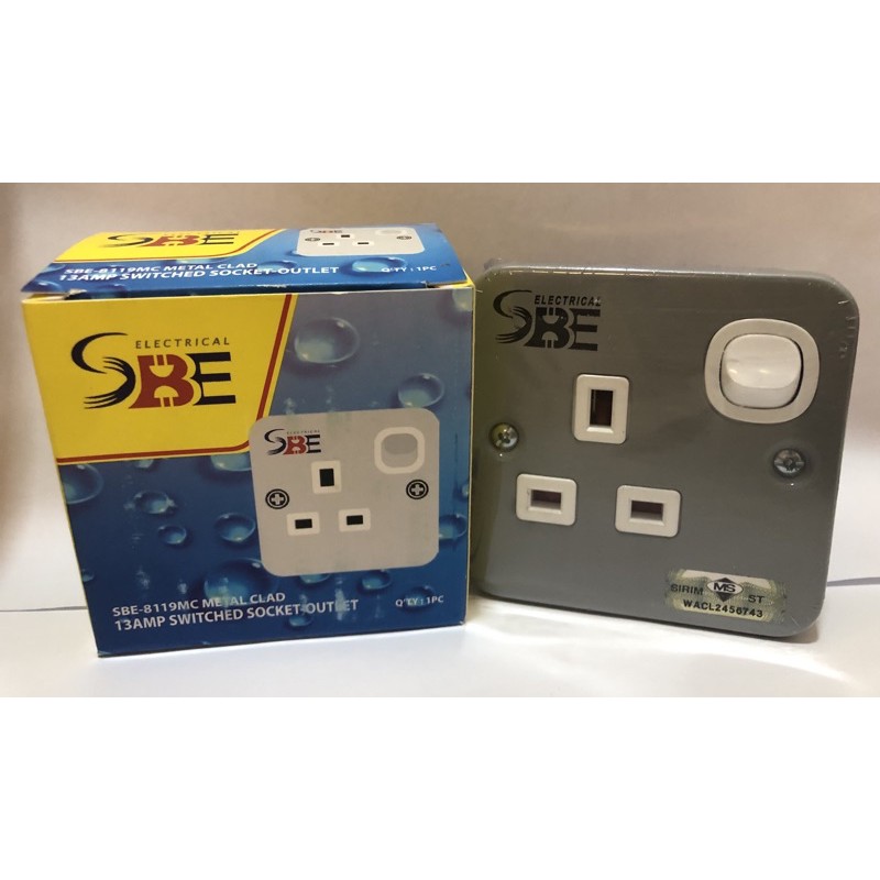 METAL CLAD 13A SWITCH SOCKET SBE (SIRIM APPROVED) | Shopee Malaysia