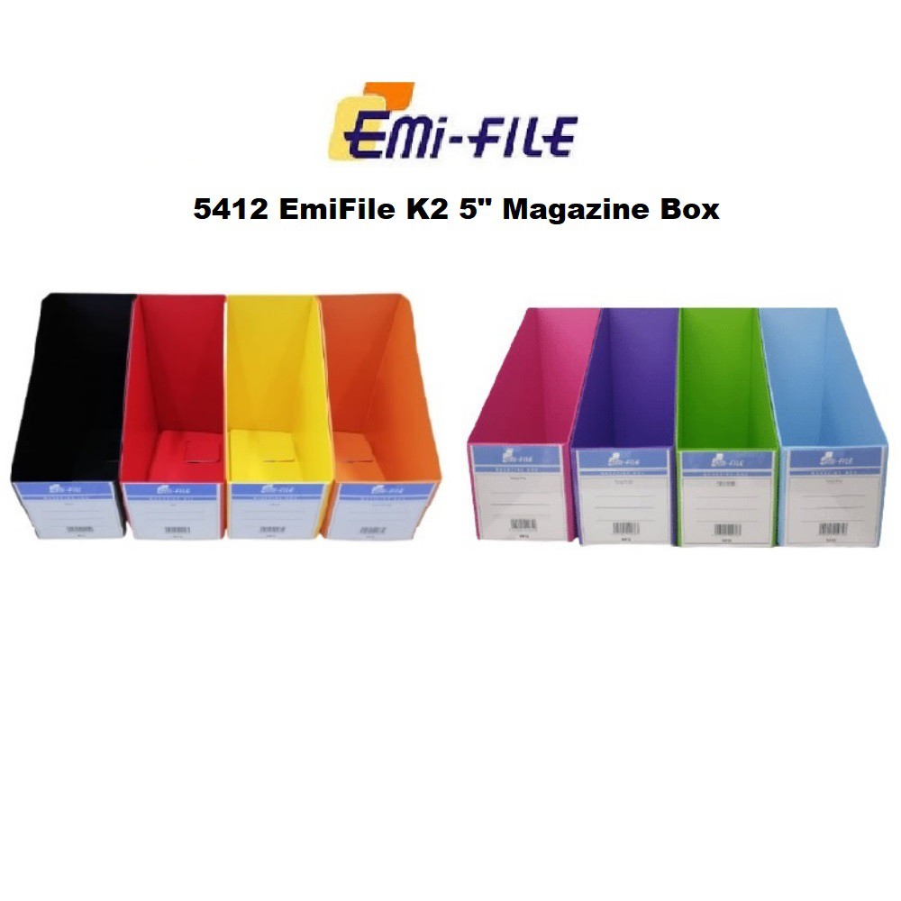 EMI-FILE 5412 PVC MAGAZINE BOX K2 5 INCH (FANCY COLOUR) / KOTAK MAJALAH ...