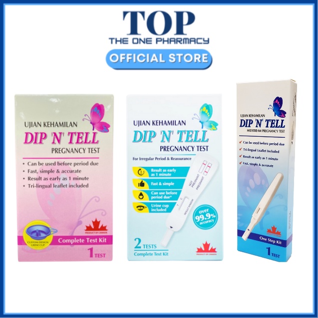 Dip 'N' Tell Pregnancy Test [Ujian Kehamilan]- Dip Card (1's/ 2's ...