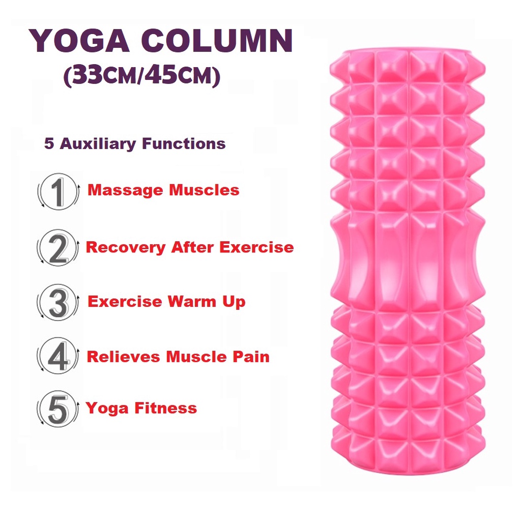 🔥🔥ADSPorts 33cm/45cm Eva Yoga Column Hollow Yoga Foam Pillar Fitness ...