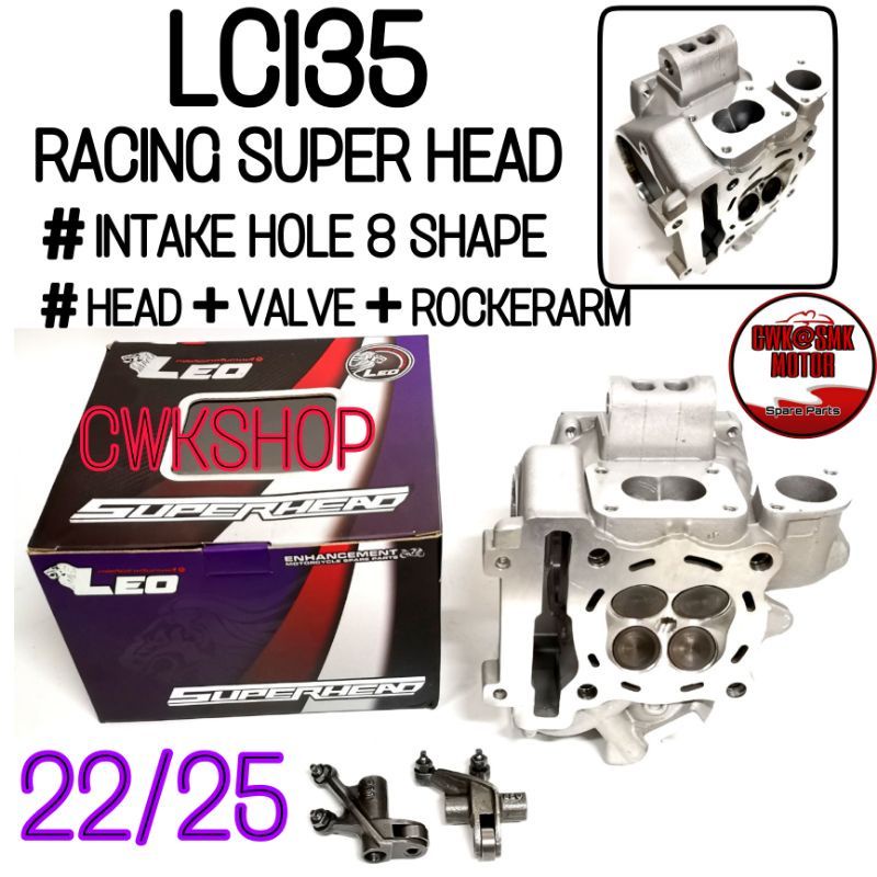LEO RACING SUPERHEAD 19/22 20/23 22/25 YAMAHA HEAD Y15 Y15ZR LC135 4S ...