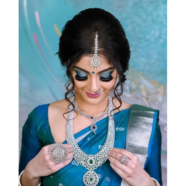 (PRE -ORDER ) New Design Traditional Kancipuram Dark Rama Colour Saree ...