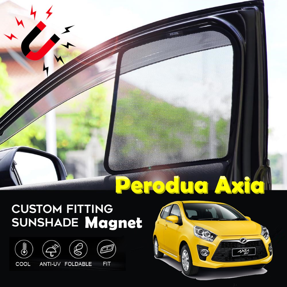 Perodua Axia Magnetic Sunshade (4 PCS) | Shopee Malaysia