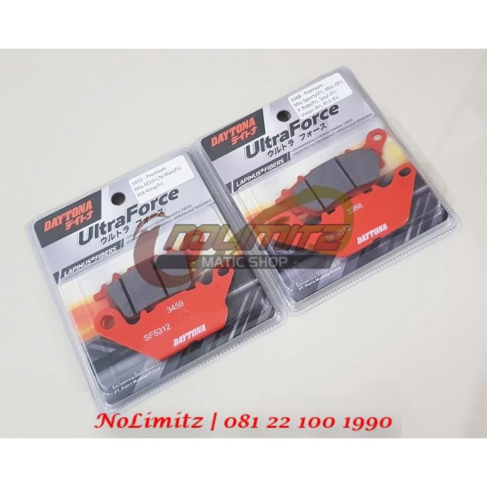 Realpict Front Rear Brake Pads Package Daytona Lapinus Fibers Yamaha ...