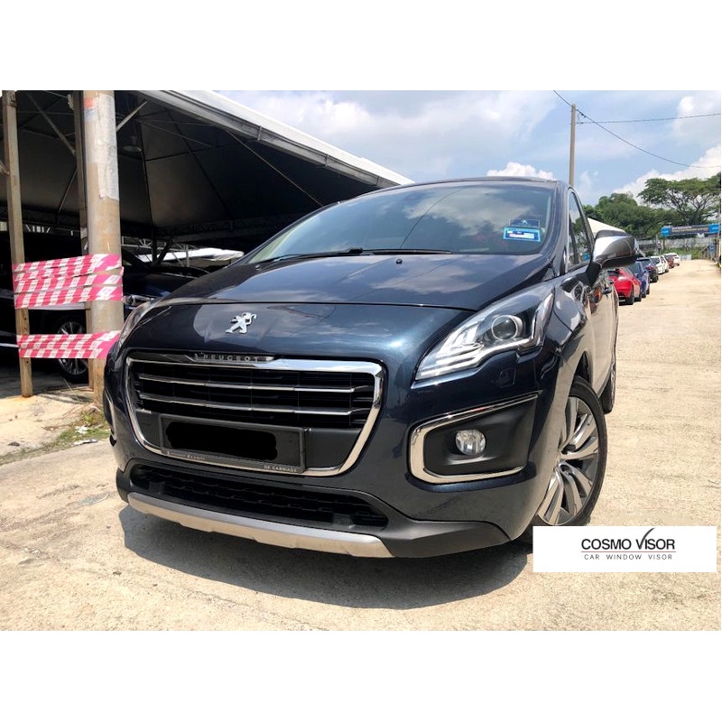 Peugeot 3008 07y-16y ( T8 ) Door Visor / Injection Door Visor With Stainless Lining (MADE IN ...