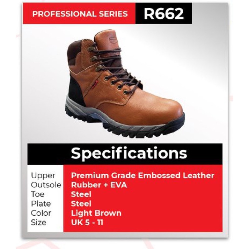 Safety Shoes Hercules R662 Mid Cut Kasut Keselamatan | Shopee Malaysia