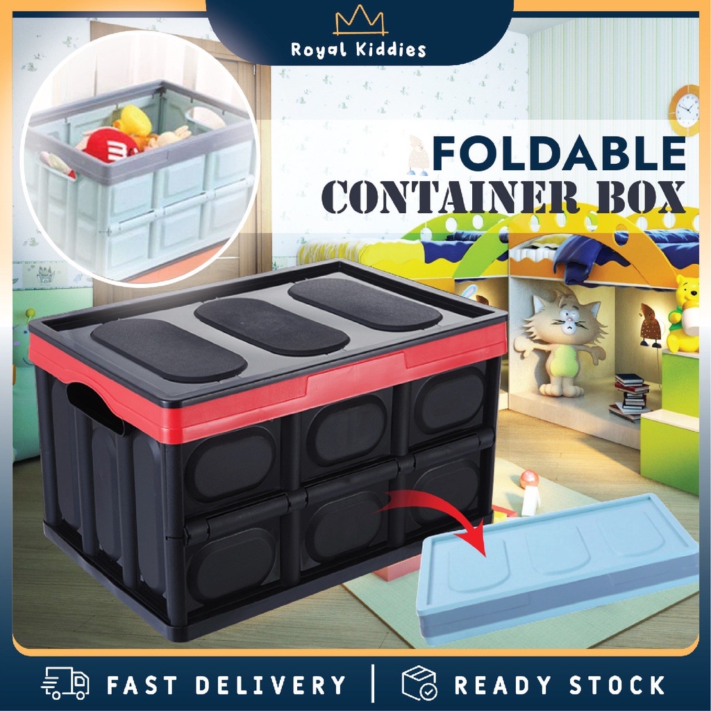 Foldable Container Box 30/56L Plastik Kotak Simpanan Lipat Trap ...