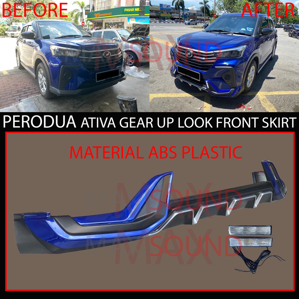 PERODUA ATIVA GEAR UP GU LOOK WITH COLOUR BODYKIT BODY KIT SKIRT ...