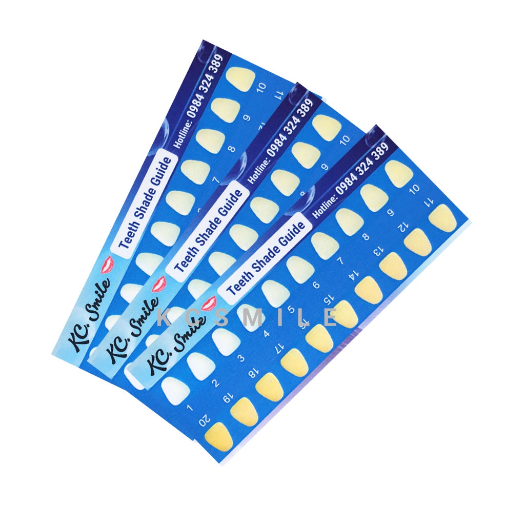 (Included For Sale) Teeth Whiteness Scale - Teeth Color Comparison ...