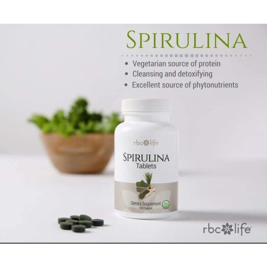 RBC LIFE Spirulina Tablets (200) SPIRULINA TABLETS Organic ...