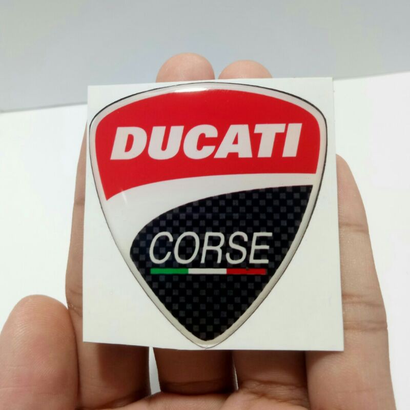 Embossed resin sticker Emblem, flexible ducati logo | Shopee Malaysia