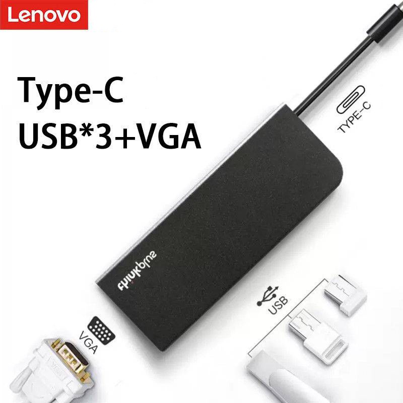 Lenovo Thinkplus Type C To Vga Projector 4 In 1 Portable Extender Dock