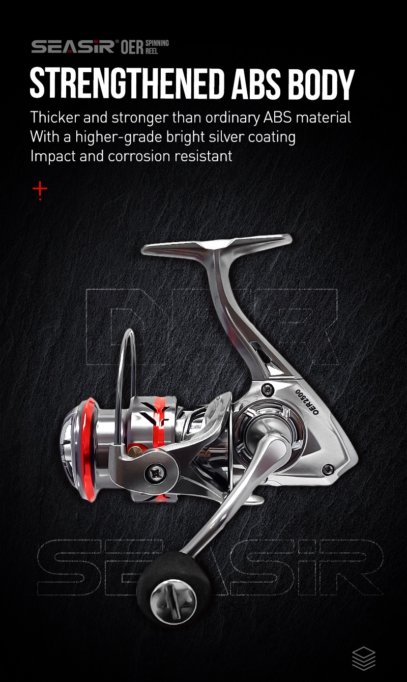 SEASIR OER Ultra Light Long Throw Aluminum Shallow Spool Spinning ...