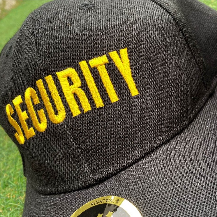 SECURITY Embriodery Guard Caps Baseball Snapback Caps Men Topi Pengawal ...