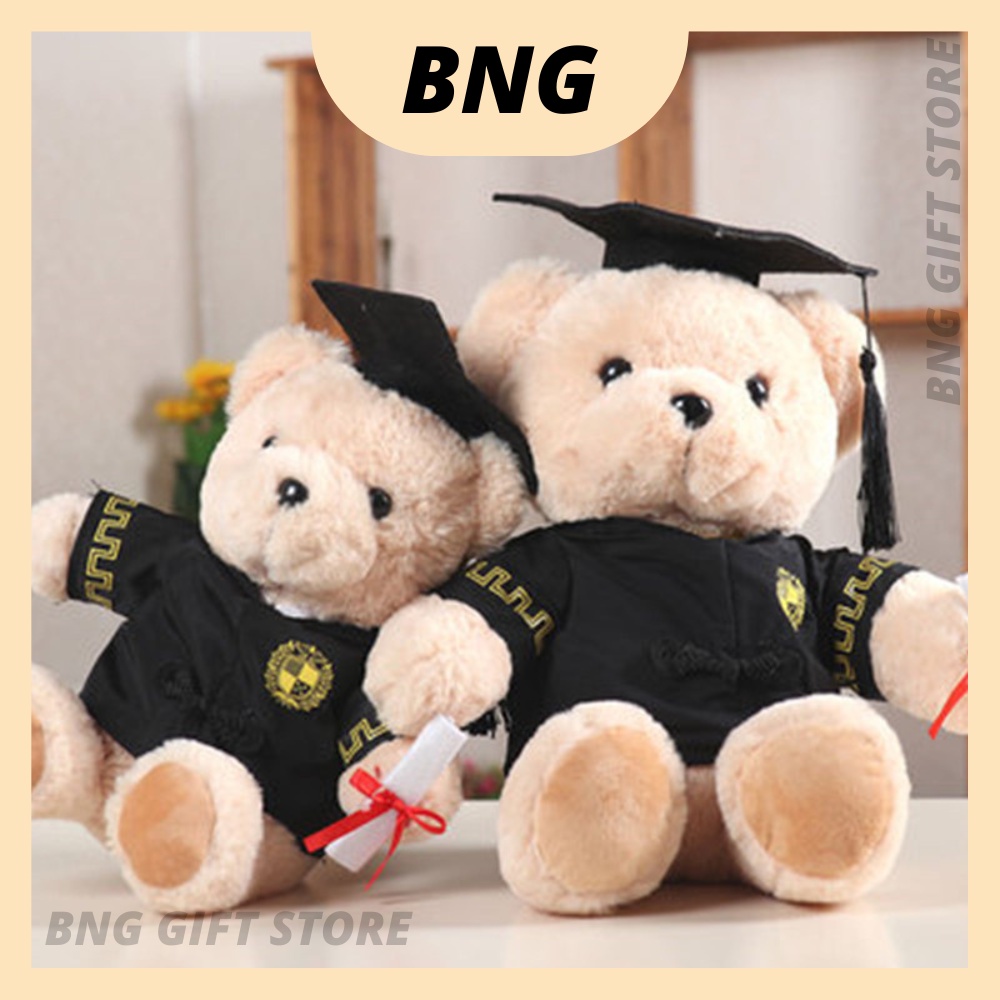 New Teddy Bear Convocation Bear Plush 25/35cm Graduation Patung Hiasan ...