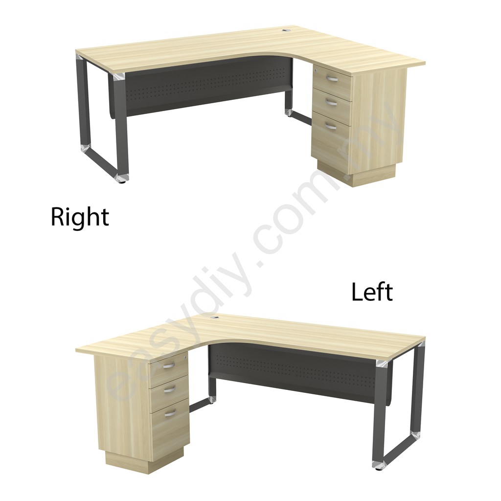 Office Furniture/ Office Table/ Pedestal Drawer/ L Shape Table C/W 2 ...