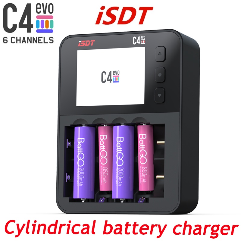 ISDT C4 EVO Smart Battery Charger With Type-C QC3.0 Output for AA AAA ...