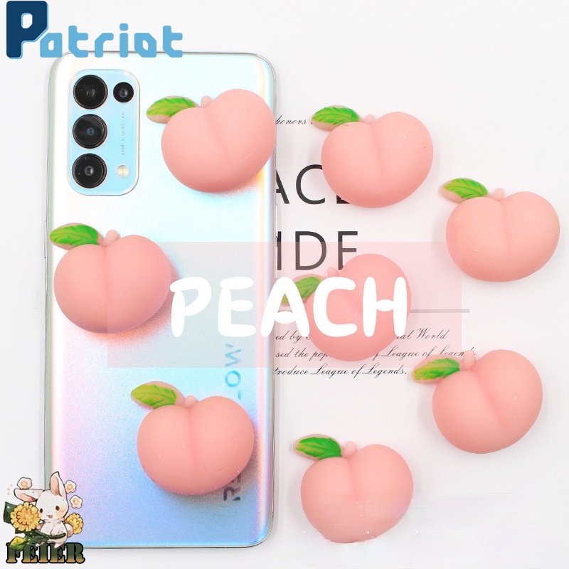 [ Relieve Stress Soft Peach Toy ][ Flexible Peach Shape Squeezing ...