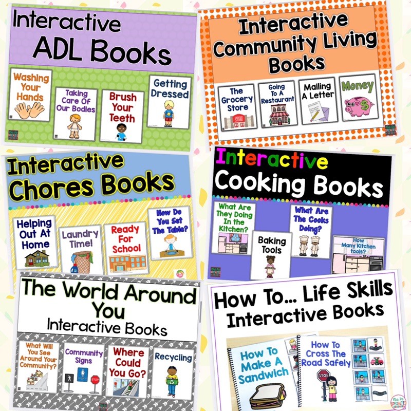 Printable Kid Life Skills Interactive Quiet Silent Activity Book ...