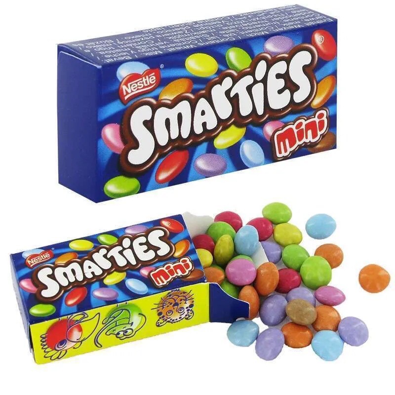 Smarties Mini 14.4grams Retail smarties Chocolate Chocolate Candy ...