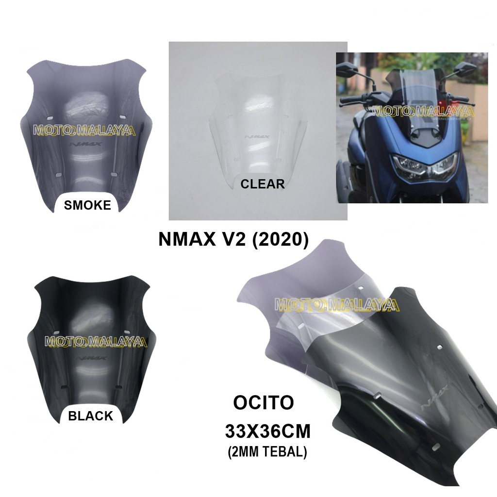 Windshield Yamaha nmax 155 v2 2019 2020 2021 2022 2023 visor wind ...