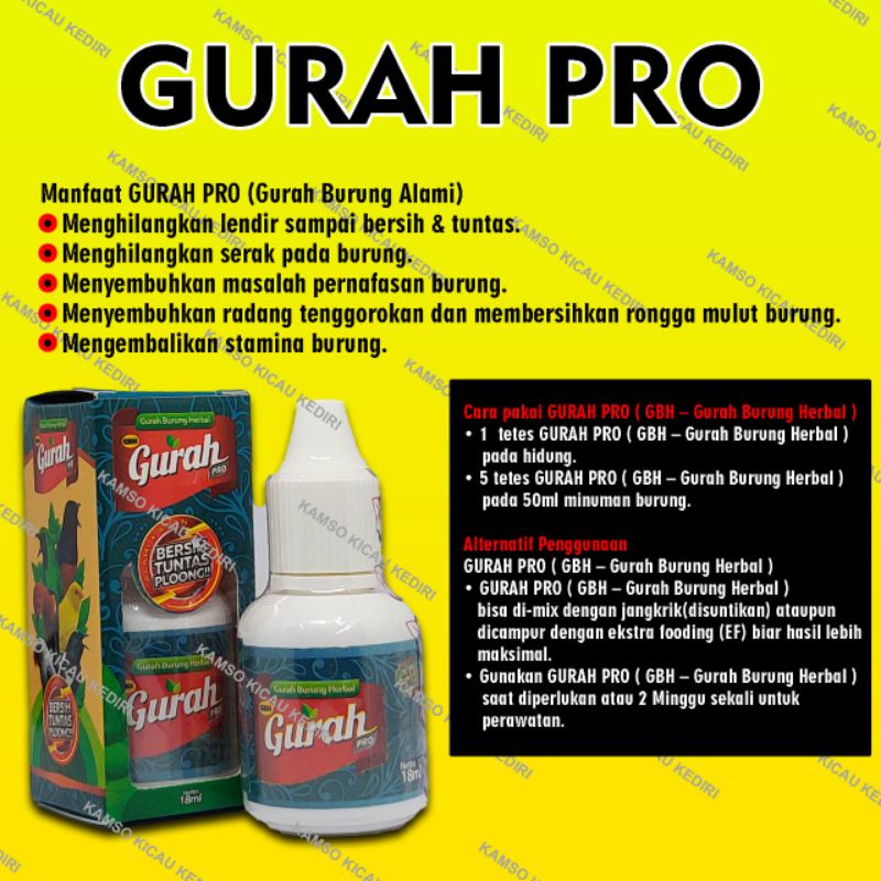 Gurah PRO BIOJANA GURAH HERBAL Bird Overcome Jamming Spooky Sounds And ...