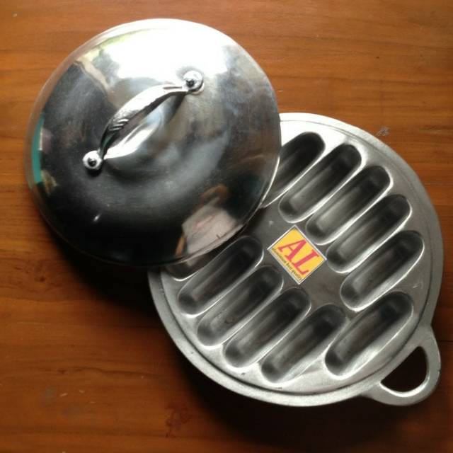 Fine White Aluminum Parabola Pancong Snack Maker Pukis Cake Mold ...