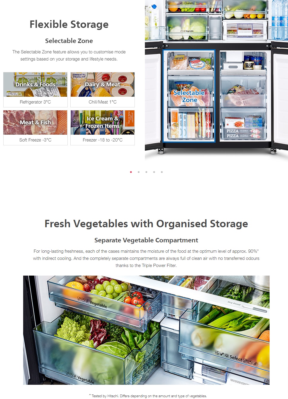 Hitachi R-WB640VM0 569L French Bottom Freezer Deluxe Refrigerator | ESH ...