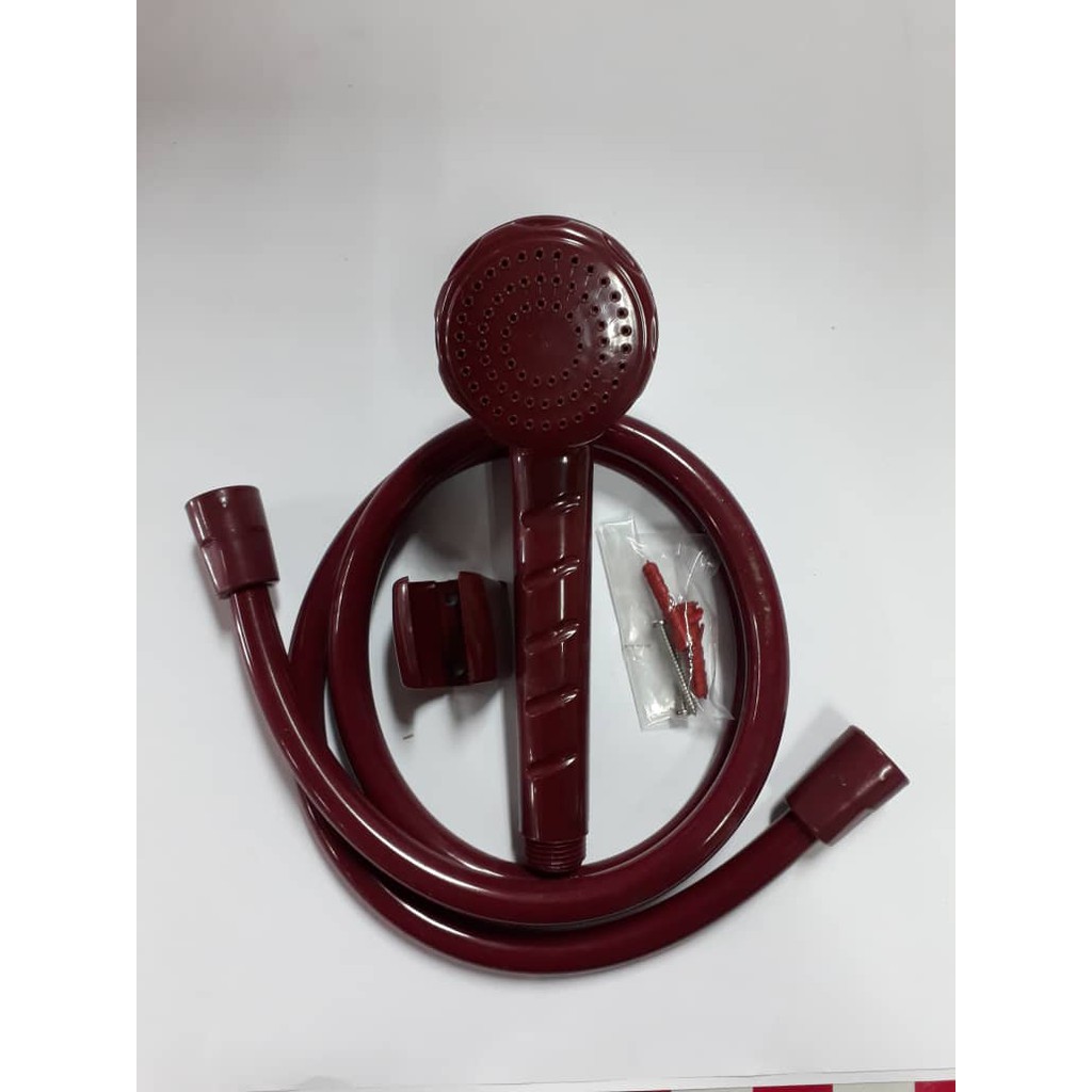 TECHPLAS PLASTIC HAND SHOWER (BURGUNDY) | Shopee Malaysia