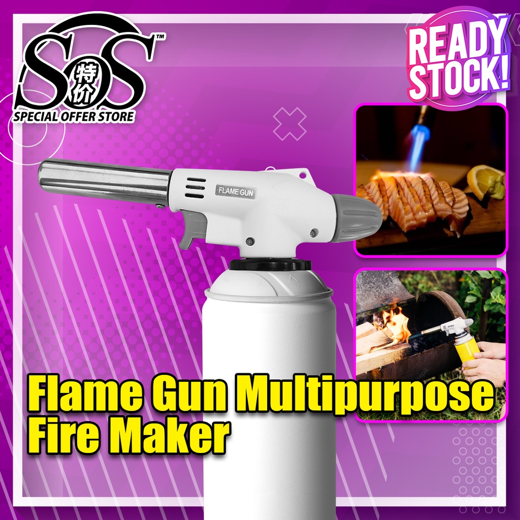 Portable Flame Gun Camping Gas Torch Butane Burner Welding Fire Maker Flame Gun Ignition Lighter ...