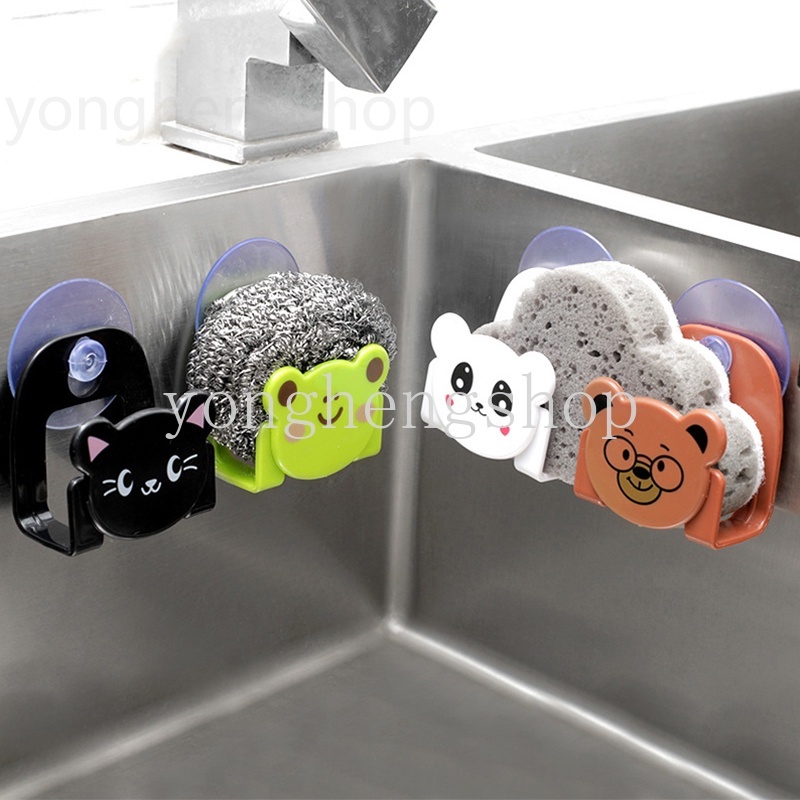 Cartoon Cute Kitchen Sponge Rag Storage Holder with Suction Cup ...