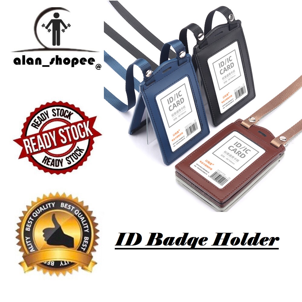 Double Buckle Leather ID Card Sleeve Multi Card Sleeve Working Card ...