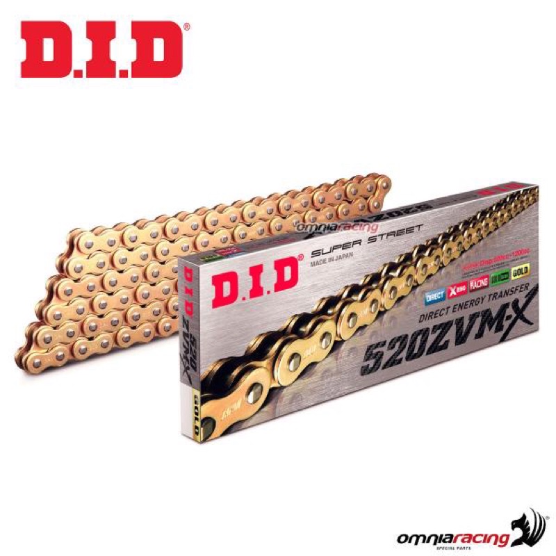 CHAIN DID X RING 520 525 530 VX2 DID ZVM ERV7 GOLD JAPAN | Shopee Malaysia