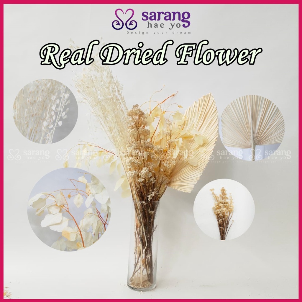 Natural Real Dry Dried Flower Bunga Kering Bouquet Bunga Hiasan Pelamin ...